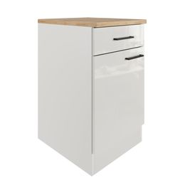 Unterschrank Flex-Well "Lund", grau (lichtgrau, rauchgrau), B:50cm H:85cm T:60cm, Holzwerkstoff, Schr&auml;nke, Unterschrank, in verschiedenen Breiten, individuell kombinierbar