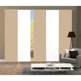 Schiebegardine Home Wohnideen "PIVE 5er SET" Gr. 1, beige (sand), B:60cm H:245cm, Polyester, Gardinen, Schiebegardine, Schiebevorhang Digidruck 5er Set PIVE
