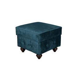 Polsterhocker Home Affaire "MENDITTE", blau (dunkelblau), B:55cm H:46cm T:55cm, 100% Polyester, Hocker, Polsterhocker