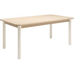 Esstisch Tom Tailor HOME "COLOR TABLE", wei&szlig; (light oak 05, off, wei&szlig; 02, light oak 05), B:180cm H:76cm T:100cm, Tische, Esstisch, Esstisch, 4-Fu&szlig;, 3 Gr&ouml;&szlig;en, 3 Dekorfarben, 4 Fu&szlig;farben, ABS-Kante