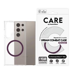 CARE BY PANZERGLASS Handyh&uuml;lle "Magnetic QI Compatible Urban Combat Case f&uuml;r Samsung Galaxy S25 Plus", lila, B:11cm H:2,5cm T:20cm, H&uuml;llen, Backcover, Schutzh&uuml;lle, Handyschutzh&uuml;lle, Case, Schutzcase, sto&szlig;fest, Handyh&uuml;lle