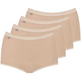 Maxislip Sloggi "Basic+", Damen, Gr. 40, beige, Single Jersey, Obermaterial: 95% Baumwolle, 5% Elasthan, figurbetont, Unterhosen Maxislip, weiche N&auml;hte, Baumwollmischung, Topseller