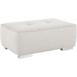 Hocker Home Affaire "Sapporo", beige (linen), B:100cm H:40cm T:66cm, Luxus-Microfaser weich (90% Polyester, 10% Polyacryl);Struktur impr&auml;gniert (100% Polyester);Struktur fein (100% Polyester), Hocker, Hocker