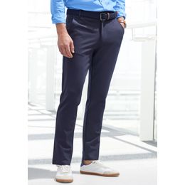 Stretch-Hose John Devin "regular-fit", Herren, Gr. 34, L&auml;nge 32, blau (navy), Jersey, Obermaterial: 67% Viskose, 29% Polyamid, 4% Elasthan, unifarben, regular fit lang, Hosen Stretch-Hose, bequeme Hose aus elastischer Qualit&auml;t, Topseller