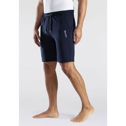 Sweatshorts BENCH. LOUNGEWEAR, Herren, Gr. 44/46 (S), N-Gr, blau (navy), Sweatware, Obermaterial: 60% Baumwolle, 40% Polyester, unifarben, Basic, bequem ca. Mitte Knie, Hosen Sweatshorts, mit seitlichen Taschen, Topseller