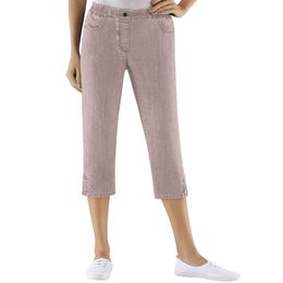 Caprijeans Classic Basics, Damen, Gr. 48, Normalgr&ouml;&szlig;en, beige, 96% Baumwolle, 4% Elasthan, unifarben, 3/4-L&auml;nge, Jeans Caprijeans