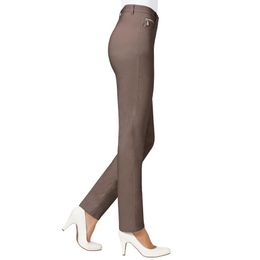 Stretch-Hose Stehmann, Damen, Gr. 24, Kurzgr&ouml;&szlig;en, grau (stein), 72% Viskose, 25% Polyamid, 3% Elasthan, unifarben, lang, Hosen Stretch-Hose