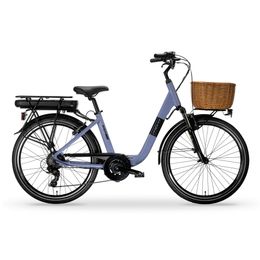 E-Bike MBM "Elektro-Citybike RHEA 28 Zoll, blau", blau, Elektrofahrr&auml;der, Damen, 28 Zoll (71,12cm), E-Bike