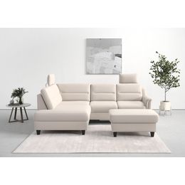 Sit & More Ecksofa SIT & MORE "Far&ouml; L-Form", grau (elephant), B:251cm H:90cm T:187cm, Sofas, Ecksofa, inklusive Federkern, wahlweise mit Bettfunktion und Bettkasten