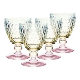 Villeroy & Boch Glas VILLEROY & BOCH "Wasserkelche Boston Pearl 250 ml 4er Set bunt", bunt, 4 tlg., Glas, Trinkgef&auml;&szlig;e, Glas