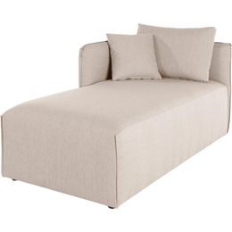 Ottomane OTTO HOME "N&ouml;re", beige, B:90cm H:74cm T:172cm, Samtoptik (100% Polyester);Struktur (100% Polypropylen);Webstoff (100% Polyester);Struktur fein (100% Polyester);Luxus-Microfaser Lederoptik (100% Polyester);Baumwoll-/Leinenmix (60% Baumwolle/40% Leinen), Sofas, Ottomane, Modul - zum Zusammenstellen; in vielen Bezugsqualit&auml;ten und Farben