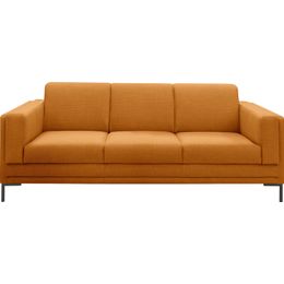3-Sitzer "LOOKS VII", gelb (curcuma), B:210cm H:82cm T:90cm, 100% Polyester, LOOKS by Wolfgang Joop, Sofas, 3-Sitzer, klare Linien, edles Design