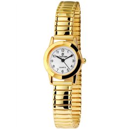 Quarzuhr Lady, gold (goldfarben), Armbanduhren, Damen, Quarzuhr
