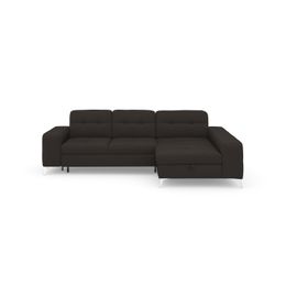 Sit & More Ecksofa SIT & MORE "Baviene L-Form", braun (espresso), B:286cm H:92cm T:176cm, Sofas, Ecksofa, inklusive Sitztiefenverstellung und Federkern, wahlweise Bettfunktion