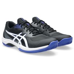 Tennisschuh asics "GAME FF CLAY", Herren, Gr. 43,5, schwarz-wei&szlig; (schwarz, wei&szlig;), Synthetik, Schuhe Tennisschuh, Sandplatzschuhe f&uuml;r Aschepl&auml;tze