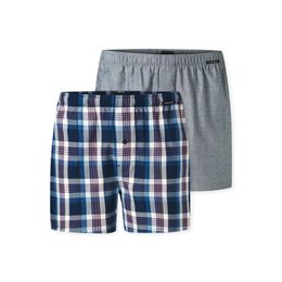 Weiter Boxer Schiesser "Boxershorts Multipacks", Herren, Gr. 7, sortiert 3, Webqualit&auml;t, Obermaterial: 100% Baumwolle, weit, Unterhosen Weiter Boxer, mit Eingriff, Knopf