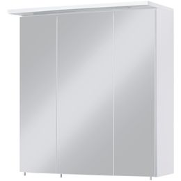 Spiegelschrank Welltime "Flex", wei&szlig;, B:60cm H:64cm T:20cm, Holzwerkstoff, Schr&auml;nke, Spiegelschrank, Breite 60 cm, mit 3D-Spiegeleffekt