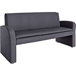 Hockerbank exxpo - SOFA FASHION "Cortado, 3-Sitzer K&uuml;chensofa mit hohem Sitzkomfort", grau (graphit 8000), B:182cm H:89cm T:67cm, Strukturstoff (88%Polyester, 12% Nylon) mit Absatz Luxuskunstleder;Luxus-Microfaser (Zusammensetzung: 10% Baumwolle, 90% Polyester), Hocker, Hockerbank, hohe Bodenfreiheit, sch&ouml;ne Detailverarbeitung