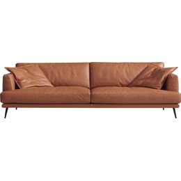 2,5-Sitzer Egoitaliano "Sophia, Designsofa mit extrakomfortablem Sitzkomfort", rot (brick), B:214cm H:77cm T:96cm, Leder BULL (Echtes Rindsleder). Geschliffenes, pigmentiertes und behandeltes Rindsleder mit einer Dicke von 1, 3-1, 5 mm. Es handelt sich um ein weiches, gesch&uuml;tztes Leder. Eine leichte Deckschicht sch&uuml;tzt sie vor Flecken, ohne ihre urspr&uuml;nglichen Eigenschaften zu ver&auml;ndern. Dieses ge