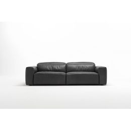 2,5-Sitzer Egoitaliano "Beverly, Designsofa mit erstklassigem Sitzkomfort und tollen Details", schwarz, B:242cm H:95cm T:109cm, Leder &raquo;BULL&laquo; (echtes Rindsleder). Geschliffenes, pigmentiertes und behandeltes Rindsleder mit einer Dicke von 1, 3-1, 5 mm. Dieses Leder zeigt eine ziemlich weiche Hand mit einem halb undurchsichtigen Aussehen. Es handelt sich um ein gesch&uuml;tztes Leder. Eine leichte Decksc