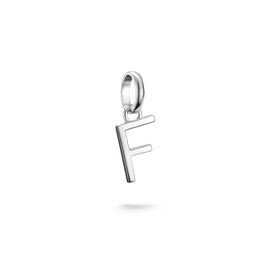 Charm Buchstabe Thomas Sabo "Charm Alphabet/Buchstabe - Connect", silber (silberfarben), Charms, Damen, F, Silber 925 (recycelt), Charm Buchstabe