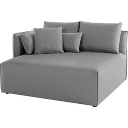 Ottomane OTTO HOME "N&ouml;re", grau (hellgrau), B:138cm H:86cm T:128cm, 100% Polypropylene, Sofas, Ottomane, kurzes Lounge-Modul - zum Zusammenstellen, Breite 138 cm, Tiefe 128 cm