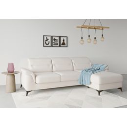 Sit & More Ecksofa SIT & MORE "Sinatra L-Form", beige (creme), B:258cm H:85cm T:170cm, 100% Polyester, Sofas, Ecksofa, mit Recamiere, optional mit Kopfteilverstellung und Armteilfunktion