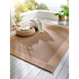 Teppich HEINE HOME Gr. 1, beige (natur), B:80cm H:3mm L:150cm, Kunstfaser, Polypropylen, Teppiche, Teppich