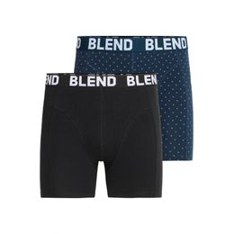 Boxershorts Blend "BHEDOM 2-pack trunks", Herren, Gr. XL, bunt (mix colors), Jersey, Obermaterial: 95% Baumwolle, 5% Elasthan, unifarben, bequem, Unterhosen Boxershorts