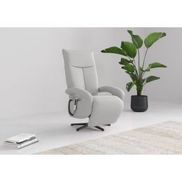 Sit & More TV-Sessel SIT & MORE "TV Dance", grau (hellgrau), B:74cm H:112cm T:82cm, 95%Polyester 5%Polyamid, Sessel, TV-Sessel, wahlweise manuell oder elektrischer Funktion mit Akku