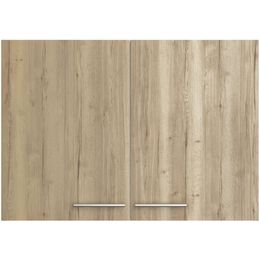 H&auml;ngeschrank Optifit "Klara", braun (wildeiche), B:100cm H:70,4cm T:34,9cm, Holzwerkstoff, Schr&auml;nke, H&auml;ngeschrank, Breite 100 cm