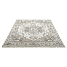 Wollteppich Theko "Versian 877", beige (natur), B:40cm H:10mm L:60cm, Schurwolle, Teppiche, Wollteppich, handgekn&uuml;pft, reine Wolle, orientalisches Design