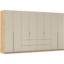 Dreht&uuml;renschrank OTTO HOME "Kleiderschrank Schrank Garderobe AGORDO mit Dekor- oder Hochglanzfront", eiche artisan, champagner, B:360cm H:210cm T:54cm, Holzwerkstoff, Schr&auml;nke, Dreht&uuml;renschrank, mit Au&szlig;enschubk&auml;sten, in 7 Breiten und 2 H&ouml;hen MADE IN GERMANY