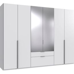 Dreht&uuml;renschrank wimex "Mugano", wei&szlig;, griffe alufarben, B:270cm H:208cm T:58cm, Holzwerkstoff, Schr&auml;nke, Dreht&uuml;renschrank, in vielen Breiten, 208 oder 236 cm hoch, Made in Germany
