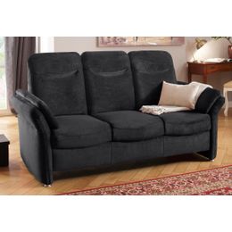 3-Sitzer Home Affaire "Tahoma", schwarz, B:199cm H:103cm T:89cm, Sofas, 3-Sitzer, mit Armteilverstellung, Federkern