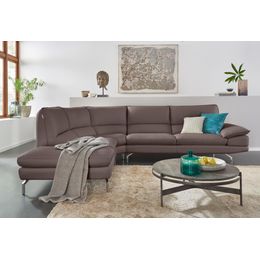 Ecksofa Calia italia "Dave, italienisches Designsofa L-Form, erstklassiger Sitzkomfort", braun (espresso), B:297cm H:87cm T:97cm, Leder BULL - 100% Leder;Leder SORRRENTO - 100% Leder, Sofas, Ecksofa, Ottomane wahlweise links oder rechts, in zwei tollen Lederqualit&auml;ten