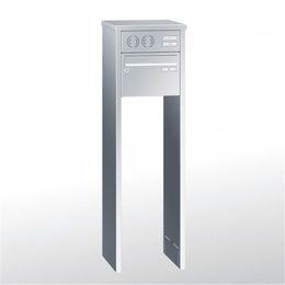 Renz Tetro freistehende Briefkastenanlage waagerecht in V4A Edelstahl mit Sprechfeld