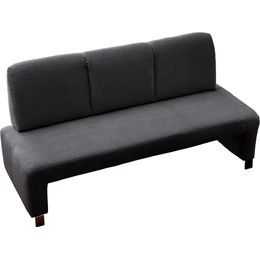 Polsterbank exxpo - SOFA FASHION "Intenso, Sitzbank, Breite 162 cm, wahlweise in Leder oder Textil", grau (anthrazith), B:162cm H:91cm T:67cm, NaturLeder;Strukturstoff (Zusammensetzung: Polyester 100%);Luxus-Microfaser (Zusammensetzung: Aufgeflockte 100% Polyester Schicht mit Pr&auml;gung);Cord (Zusammensetzung: Polyester 100%), Sitzb&auml;nke, Polsterbank, hohe Bodenfreiheit, frei im Raum stellbar, hoher S