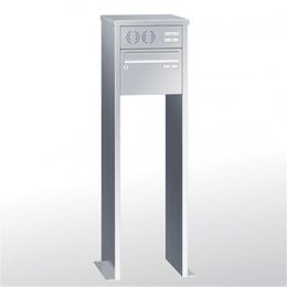 Renz Tetro freistehende Briefkastenanlage waagerecht in V4A Edelstahl mit Sprechfeld