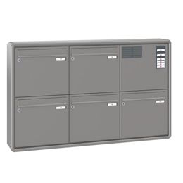 Renz RS2000 Aufputzbriefkastenanlage mit Sprechsieb 5-fach DB703