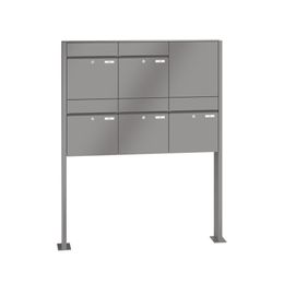 Renz Plan freistehende Briefkastenanlage 5-fach RAL9007