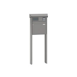 Renz Prisma freistehende Briefkastenanlage mit Sprechanlage RAL9007