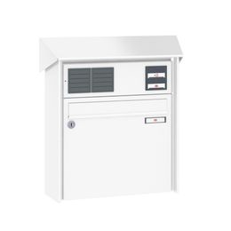 Renz Prisma Aufputzbriefkastenanlage mit Sprechsieb RAL9016