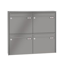Renz Quadra Aufputzbriefkastenanlage 4-fach RAL9007