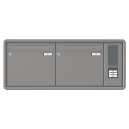 Renz RS3000 Unterputz Briefkastenanlage 2-fach mit Sprechsieb RAL7016