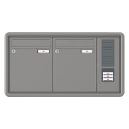 Renz RS3000 Unterputz Briefkastenanlage 2-fach mit Sprechsieb RAL9007