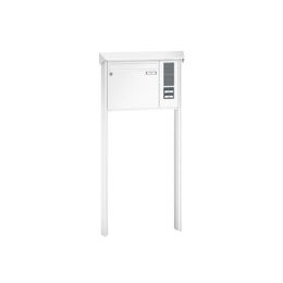 Renz Prisma freistehende Briefkastenanlage mit Sprechanlage RAL9016