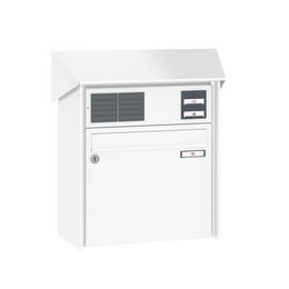 Renz Prisma Aufputzbriefkastenanlage mit Sprechsieb RAL9016