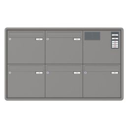 Renz RS3000 Unterputz Briefkastenanlage 5-fach mit Sprechsieb RAL9007