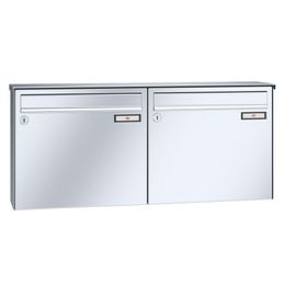 Renz Basic B Briefkastenanlage Aufputz in V4A Edelstahl 2-fach